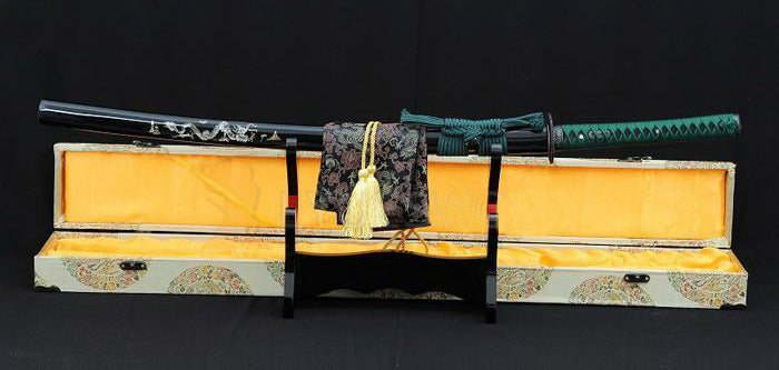 Authentic Folded Steel Katana Japanese Samurai Battle Ready Sword Func ...