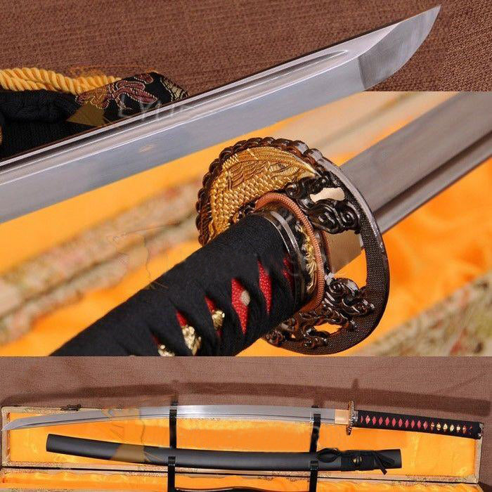 Handmade Razor Sharp Folded Steel Fulltang Blade Japanese Samurai Kata ...