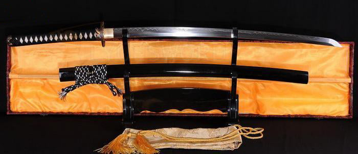 Authentic Japanese Samuria Sword Clay Tempered Katana Razor Sharp ...