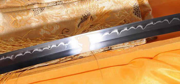 Authentic Japanese Samuria Sword Clay Tempered Katana Razor Sharp ...